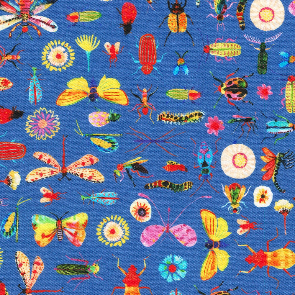 Blue Insect Fabric – A N A G R A S S I A