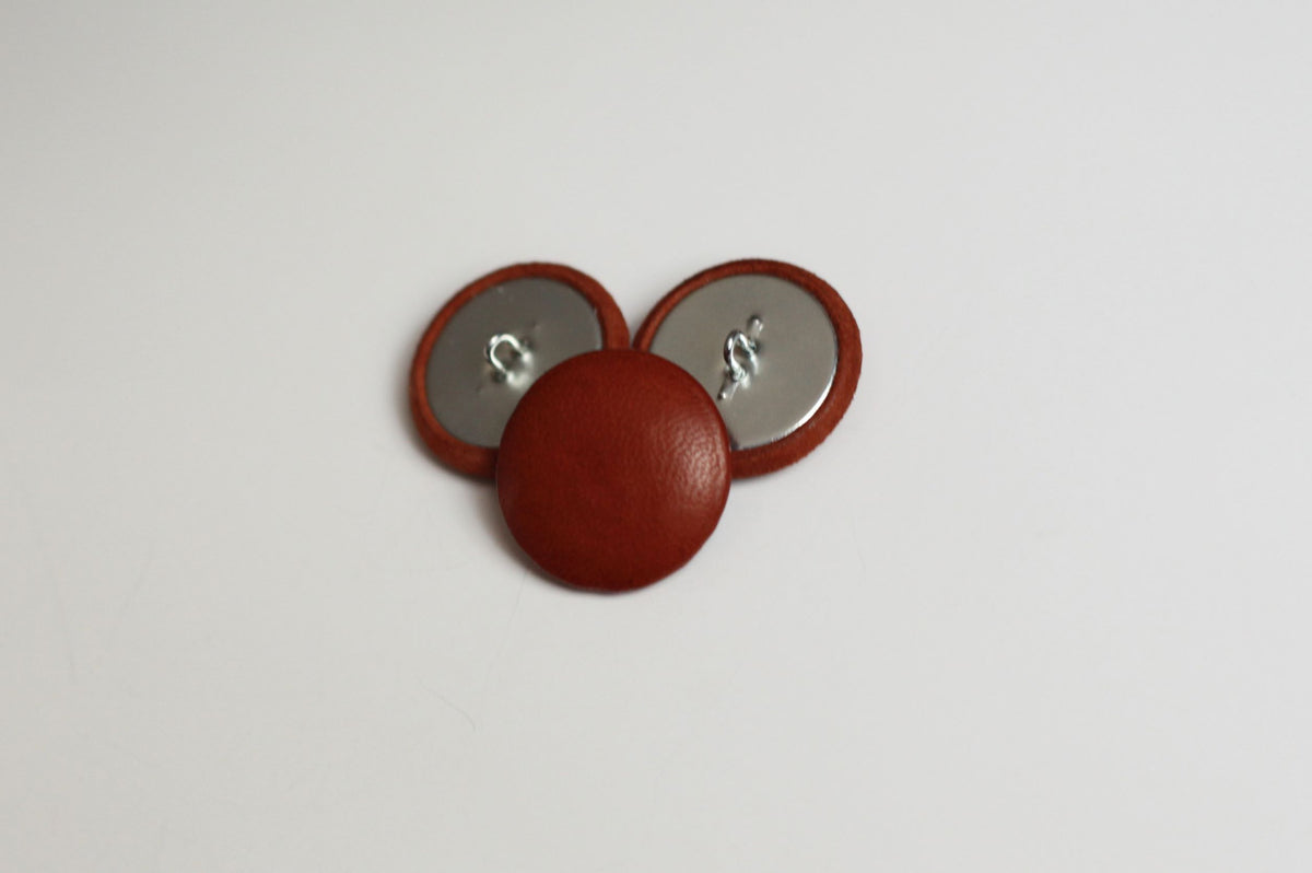 Dark Brown Leather Buttons (Quantity 3) – A N A G R A S S I A