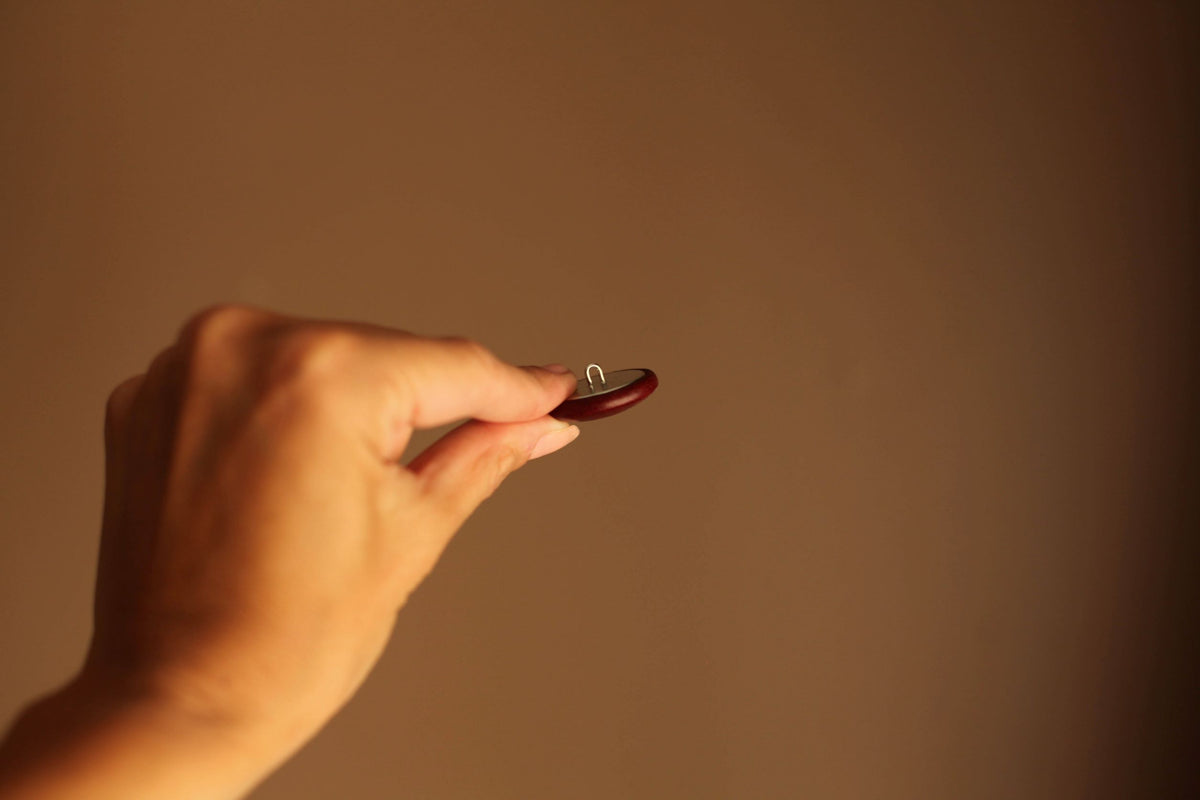 Mahogany Leather Button – A N A G R A S S I A